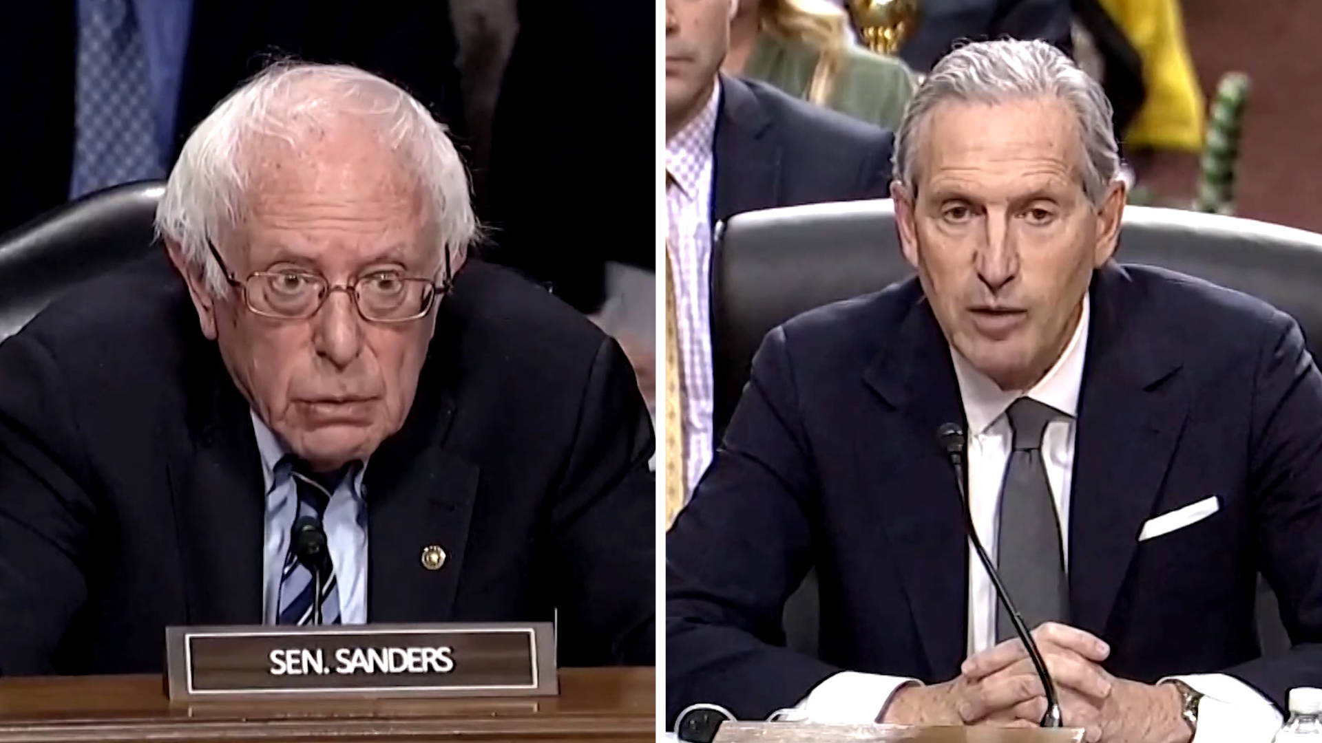 Bernie Sanders vs. Howard Schultz: Longtime Starbucks CEO Grilled on ...