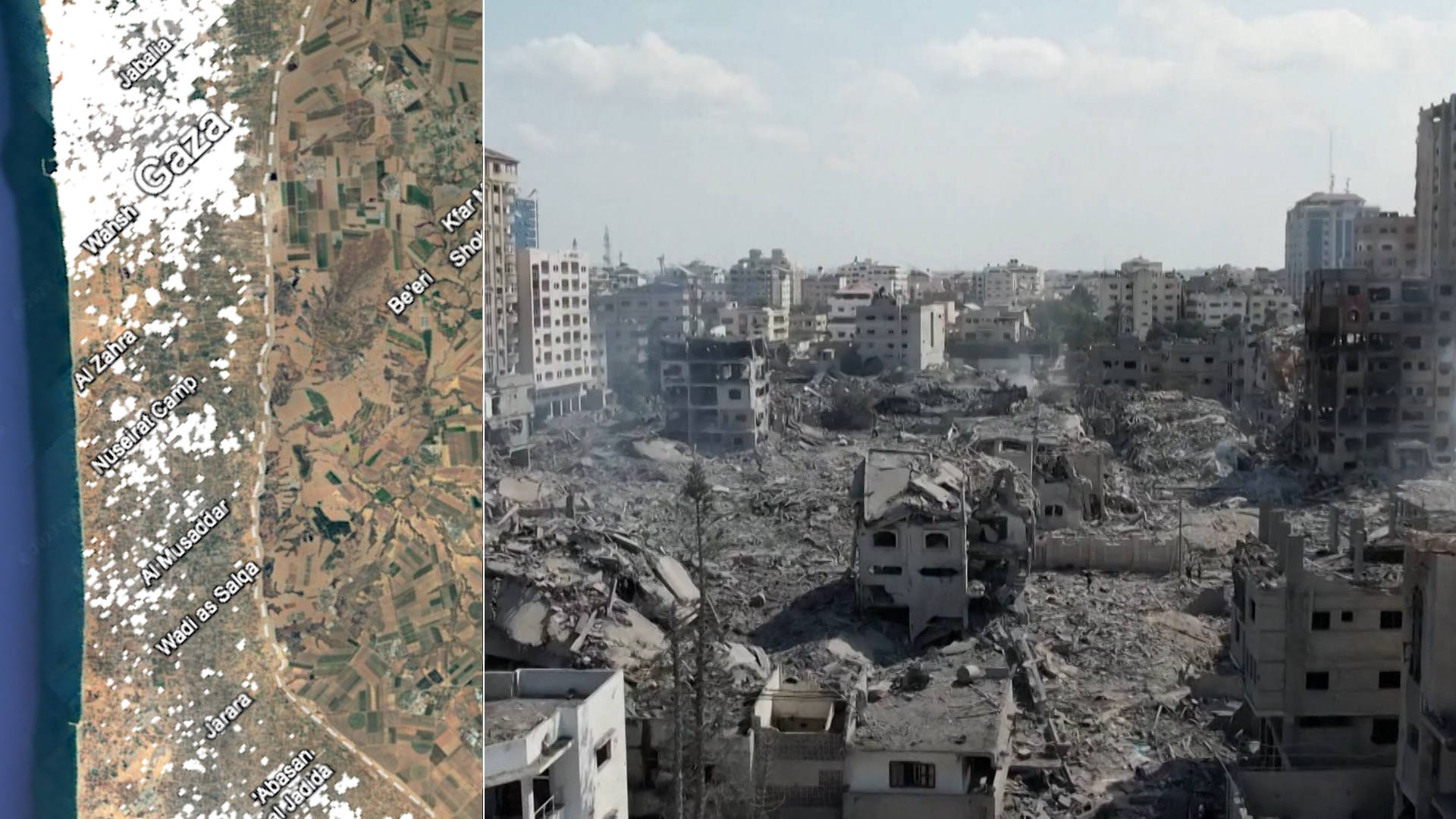 Gaza in Ruins: Satellite Imagery Researchers Say Israel has Destroyed ...