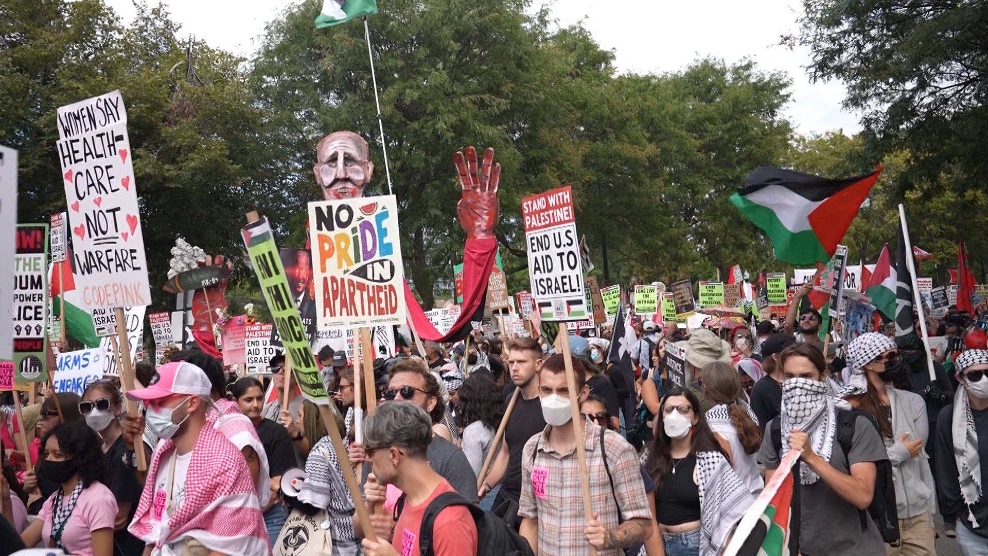 Thousands March on DNC in Chicago to Demand End to War on Gaza ...