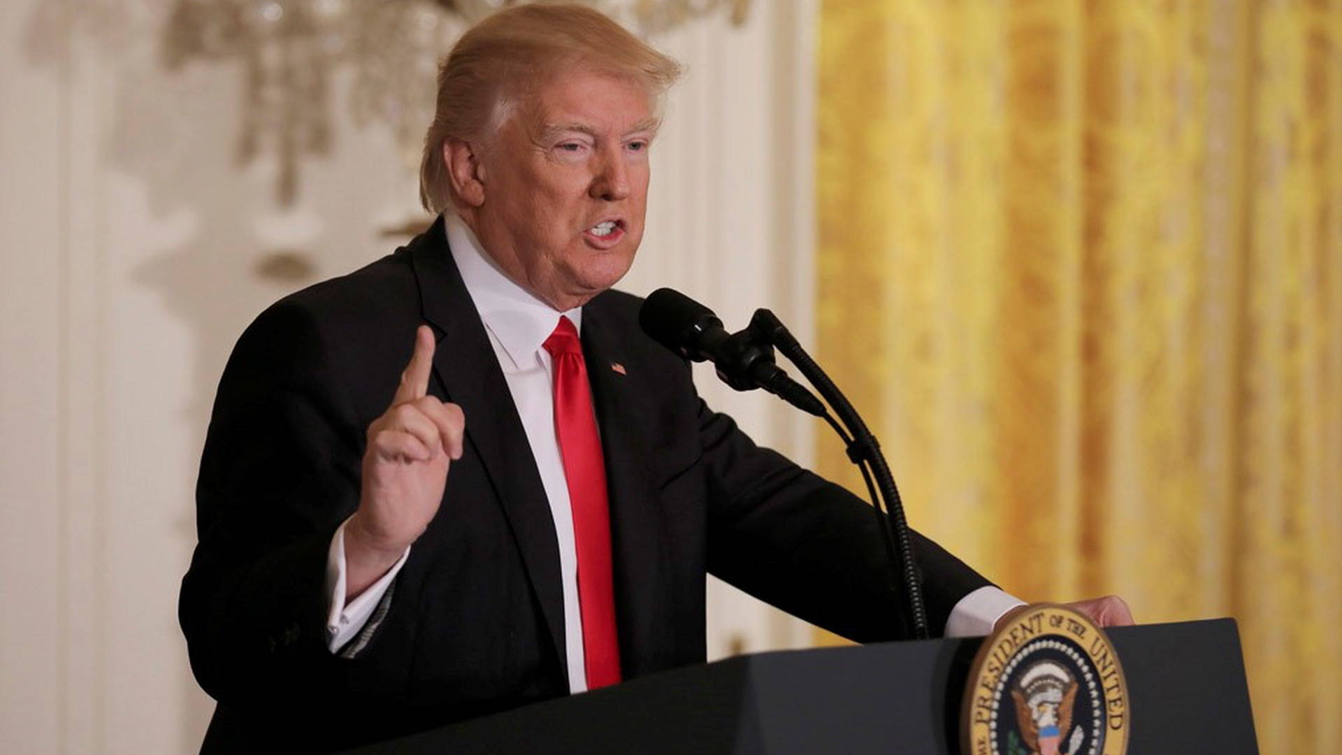 In First Solo Press Conference, Trump Attacks Media, Claims Admin ...