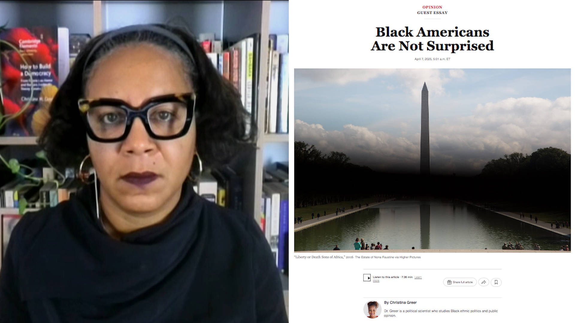 “La población negra de EE.UU. no está sorprendida”: Christina Greer ...