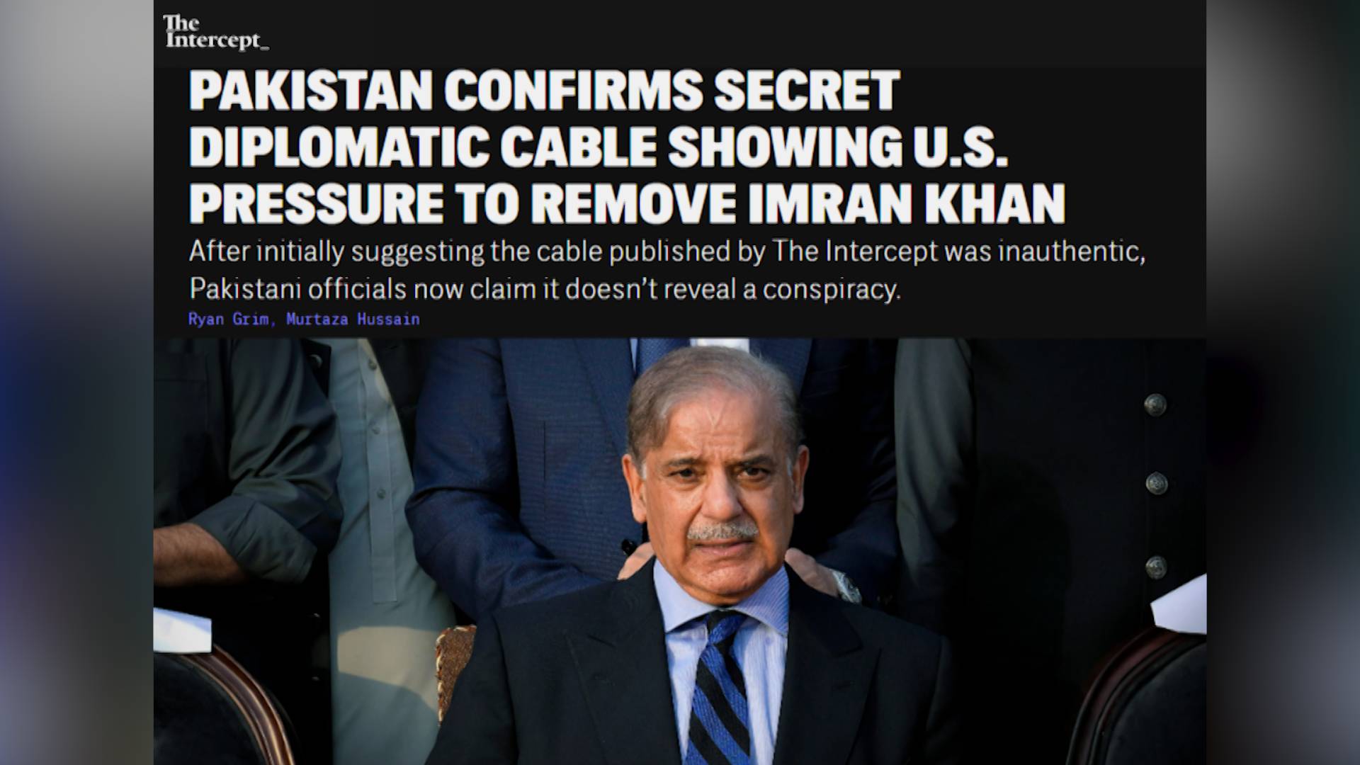 Did the U.S. Push Imran Khan from Power? Leaked Cable Shows How State Dept. Pressured Pakistan ...