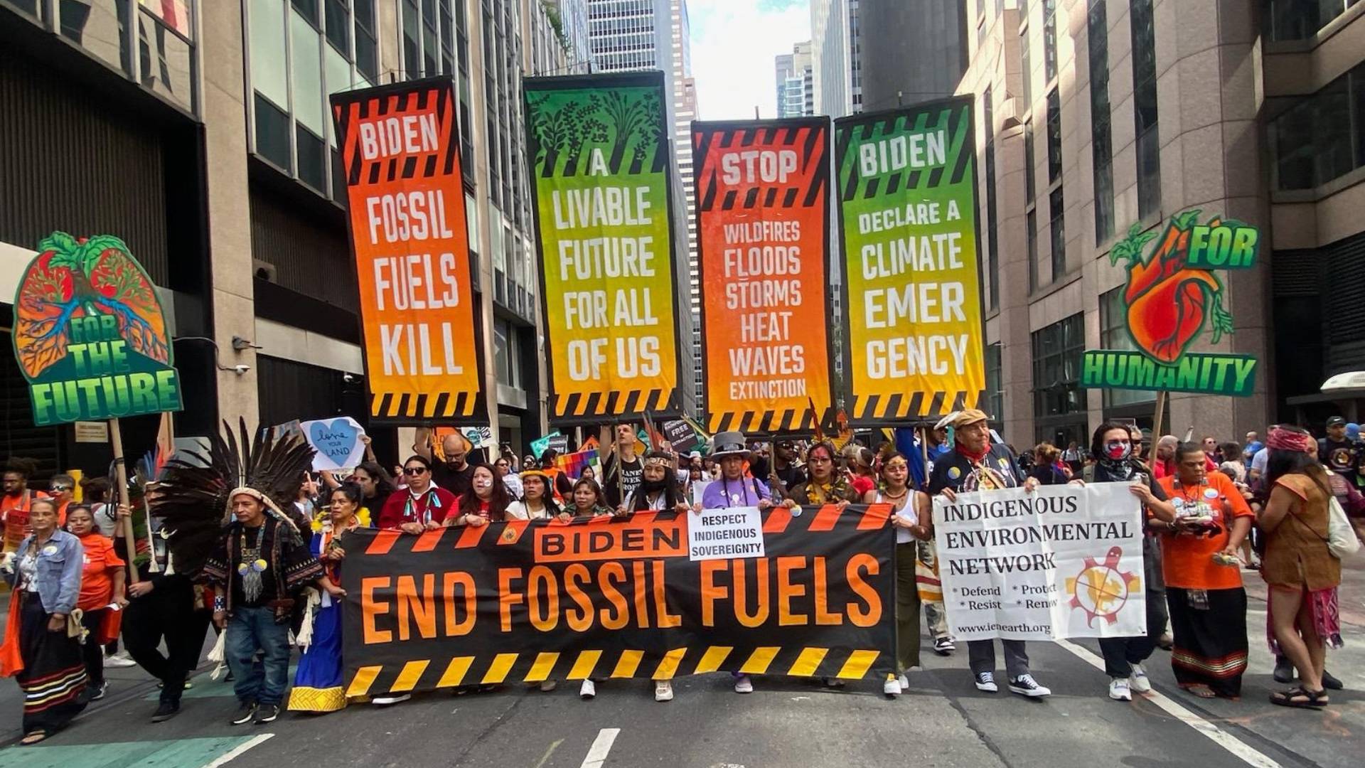 The March to End Fossil Fuels: 75,000 Rally in NYC to Push Biden ... The March to End Fossil Fuels: 75,000 Rally in NYC to Push Biden ...